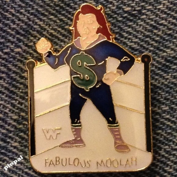 Wwf | Accessories | Wrestling Pin Fabulous Moolah 9s Vintage Wwf | Poshmark